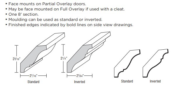Omni Crown Moulding, Solid Wood Large Crown - Mineral